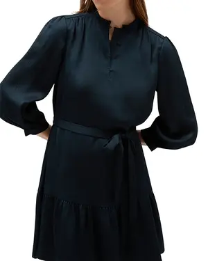 HOBBS LONDON Carlene Belted Dress - Deep Water