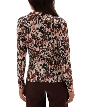 HOBBS LONDON Oriana Printed Ruched Top