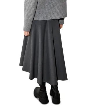Whistles Draped Asymmetric Midi Skirt