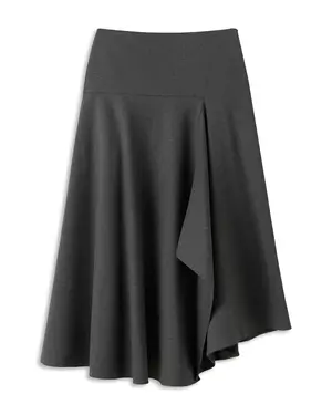 Whistles Draped Asymmetric Midi Skirt