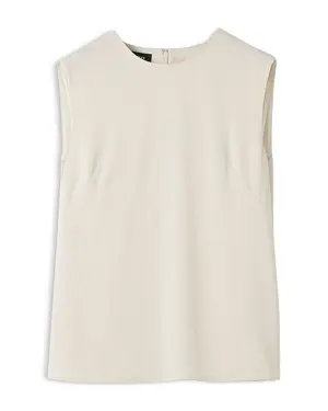 Whistles Sleeveless Fringe Back Top