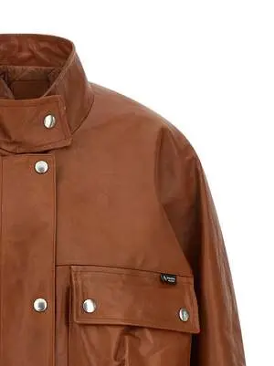 Prada Antiqued Leather Caban - Brown