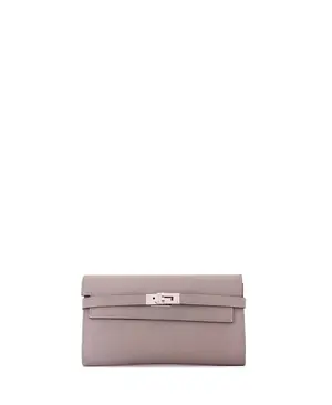 Hermès Long Kelly Wallet Verso Epsom - Gray
