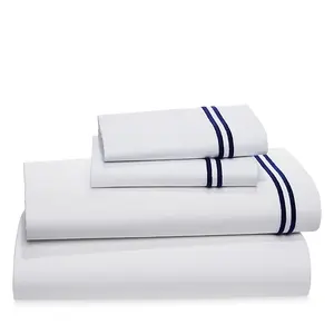 Frette Classic Sheet Set, King - White/navy