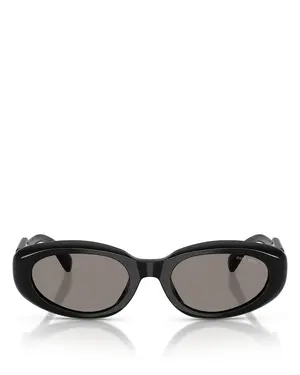 Miu Miu Oval Sunglasses, 53mm - Black