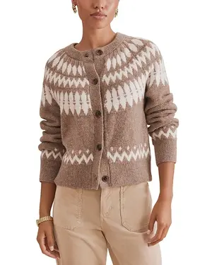 Splendid Fina Fair Isle Cardigan Shell