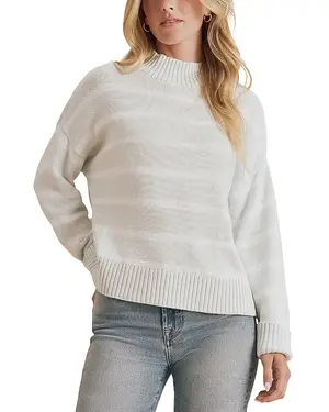 Splendid Nora Stripe Turtleneck Sweater - Alpine/shell