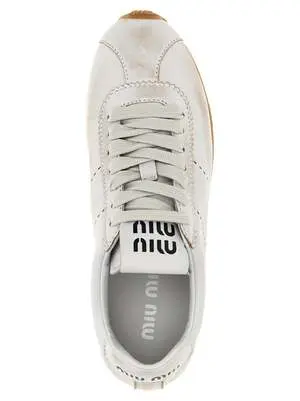 Miu Miu Plume' Sneakers - White