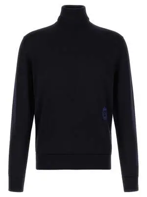 Dolce & Gabbana Virgin Wool Turtleneck Sweater - Blue