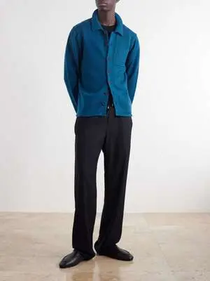 GOD'S TRUE CASHMERE Straight-leg Cashmere-twill Drawstring Trousers
