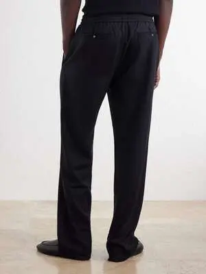 GOD'S TRUE CASHMERE Straight-leg Cashmere-twill Drawstring Trousers
