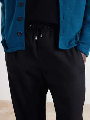 GOD'S TRUE CASHMERE Straight-leg Cashmere-twill Drawstring Trousers