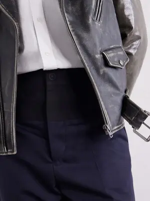 MAISON MARGIELA Insertion Straight-leg Patched Virgin Wool Trousers