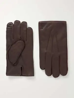 Polo Ralph Lauren Logo-debossed Leather Gloves - Brown