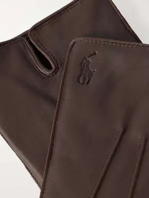 Polo Ralph Lauren Logo-debossed Leather Gloves