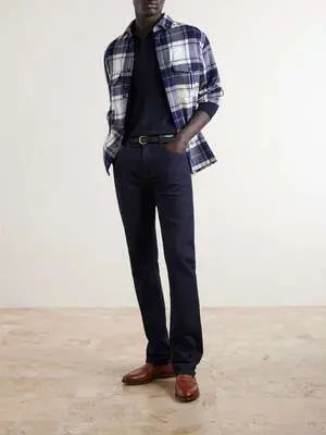 Dunhill Merino Wool Polo Shirt - Navy