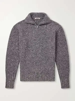 Auralee Wool Half-zip Sweater - Gray