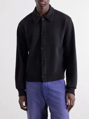 Auralee Wool Cardigan - Black