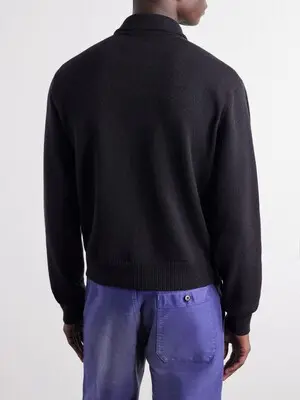 Auralee Wool Cardigan - Black