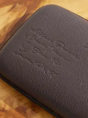 Dunhill Embossed Leather Envelope Flask
