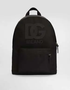 Dolce & Gabbana Nylon Backpack With Logo - Black