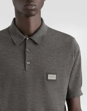 Dolce & Gabbana Wool Polo-shirt With Branded Tag