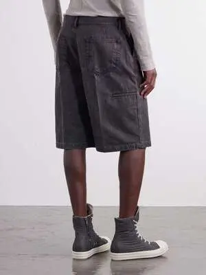 Rick Owens Work Straight-leg Cotton-canvas Shorts