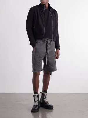 Rick Owens Pusher Straight-leg Cotton-canvas Shorts