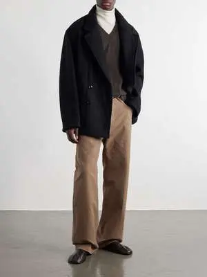 LEMAIRE Double-breasted Wool And Alpaca-blend Felt Coat