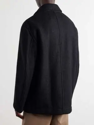LEMAIRE Double-breasted Wool And Alpaca-blend Felt Coat