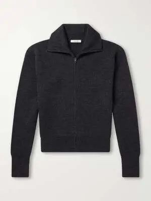 LEMAIRE Wool Zip-up Cardigan - Gray