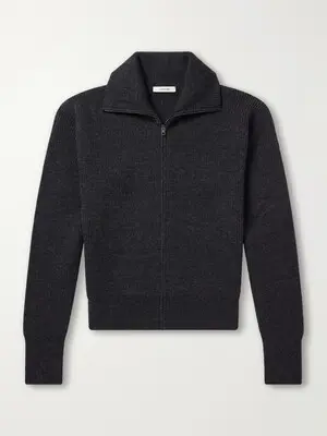 LEMAIRE Wool Zip-up Cardigan - Gray