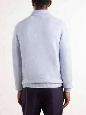 Thom Sweeney Cashmere And Silk-blend Polo Shirt