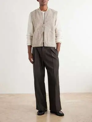 Hartford Wool-blend Felt Zip-up Gilet
