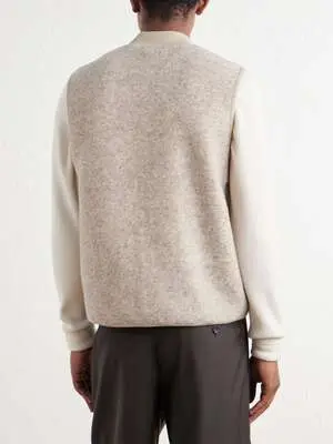 Hartford Wool-blend Felt Zip-up Gilet