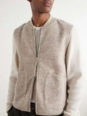 Hartford Wool-blend Felt Zip-up Gilet