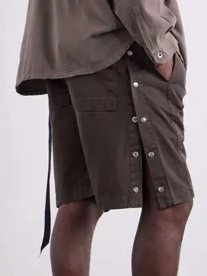 Rick Owens Pusher Straight-leg Cotton-twill Shorts