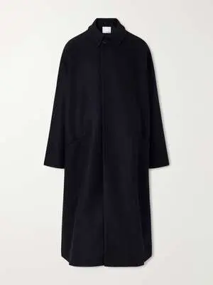 SAGE NATION Takeshi Melton Wool Coat - Black