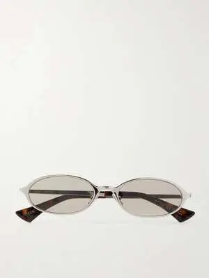 Saint Laurent Sl 935 Round-frame -tone Sunglasses - Silver