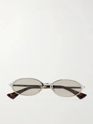 Saint Laurent Sl 935 Round-frame -tone Sunglasses - Silver