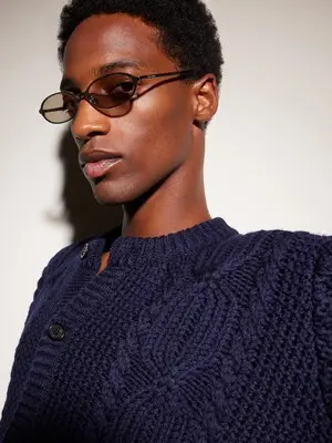 Saint Laurent Sl 935 Round-frame -tone Sunglasses