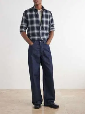 Sunspel Checked Cotton-flannel Shirt