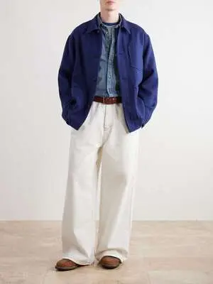 Visvim Baker Textured Wool And Linen-blend Jacket