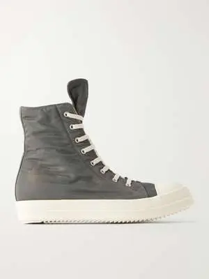 Rick Owens Ramones Denim Sneakers - Gray