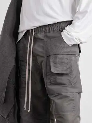 Rick Owens Creatch Wide-leg Shell Drawstring Cargo Trousers