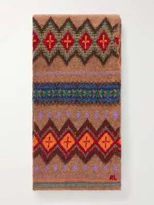 Polo Ralph Lauren Intarsia-knit Wool-blend Scarf - Multi