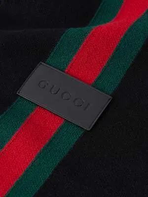 Gucci Web-intarsia Wool Scarf