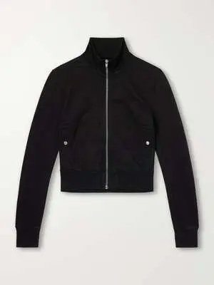 Rick Owens Rev Cotton-jersey Zip-up Sweatshirt - Black