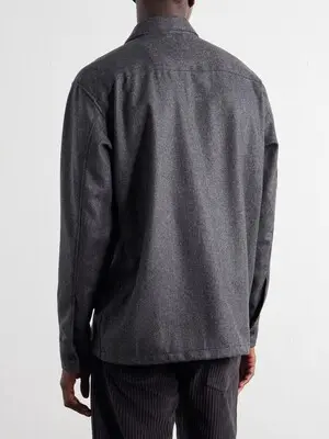 Nn07 Freddy Herringbone Wool-blend Shirt
