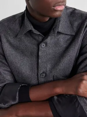 Nn07 Freddy Herringbone Wool-blend Shirt